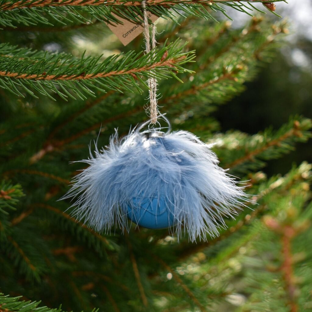 Sky Blue Feather Bauble Cotswoldbaublecompany co uk Sky Blue Feather Bauble Cotswoldbaublecompany co uk